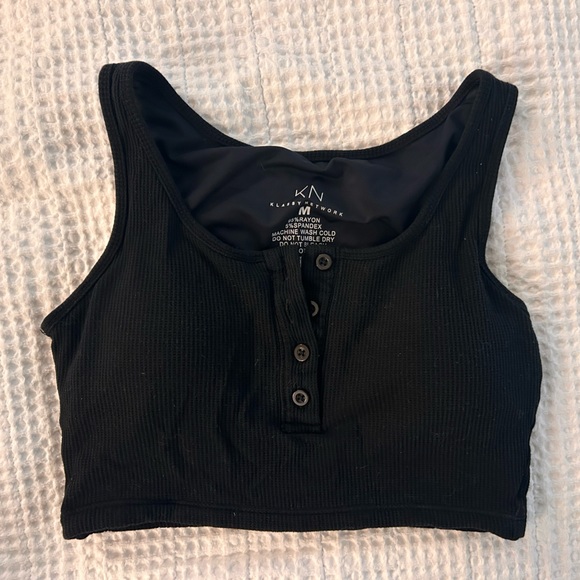 Klassy Network | Tops | Klassy Network Cropped Henley Tank | Poshmark